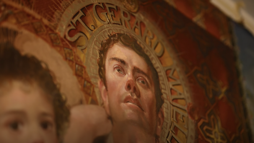 Watch: Lansing parish's stunning new painting of Saint Gerard | Diocese ...